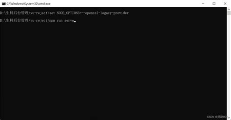npm run serve 报错 error 0308010c digital envelope routines unsupported