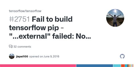 fail to build tensorflow pip external failed no such file or