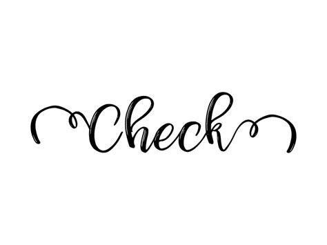 Check Lettering Graphic By Dudley Lawrence · Creative Fabrica