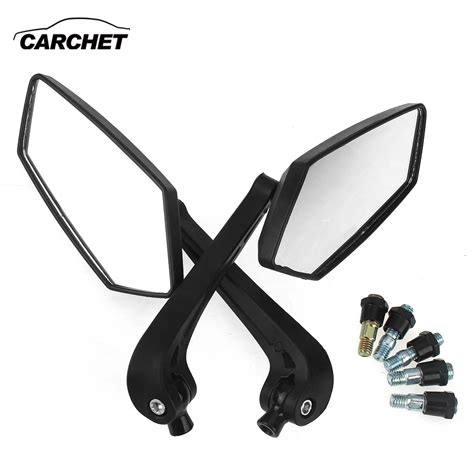 Carchet One Pair Side Mirrors Universal Motorcycle Rear View Mirrors