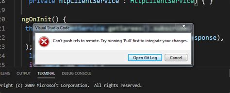github can t push refs to remote try running pull