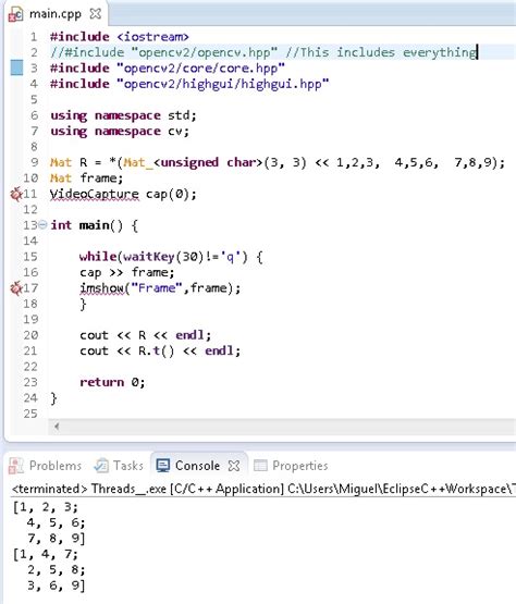 eclipse cdt documentation and could not be resolved error opencv qanda forum