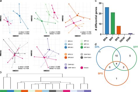 gene expression of mait cells exposed to bpa bpf bps dehp and dinp