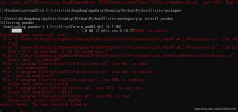 pip 安装pandas出错 appdata roaming python python37 site packages pand csdn博客