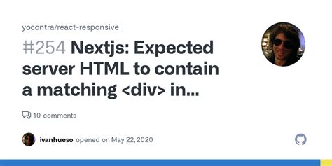 nextjs expected server html to contain a matching in · issue 254