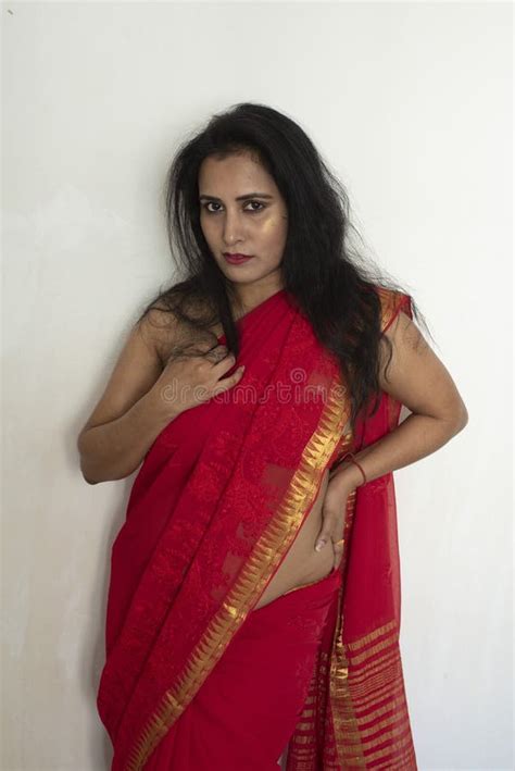 Portrait Of Young And Attractive Indian Bengali Brunette Woman In