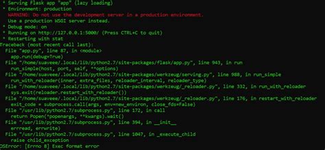 python oserror [errno 8] exec format error python itecnote