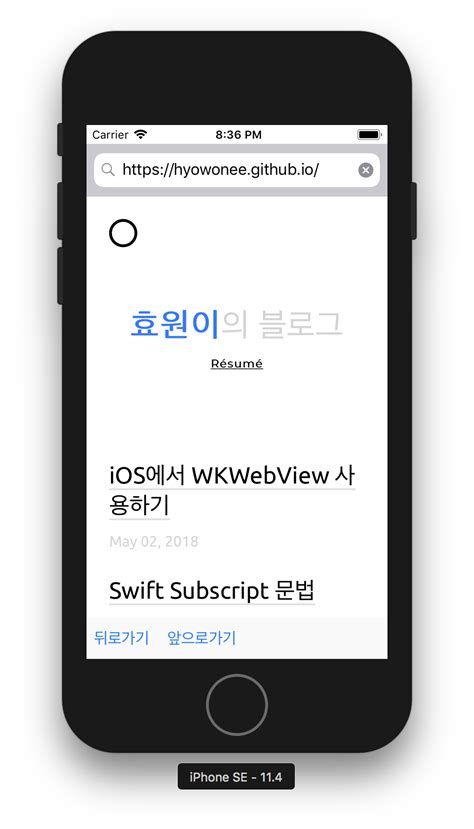 ios에서 wkwebview 사용하기