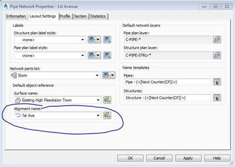 solved structure label not showing stationing and elevation data in