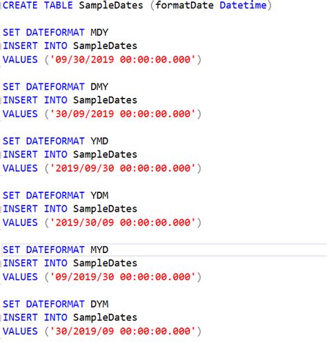 sql server set dateformat sqlskull