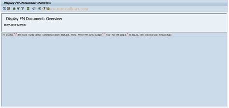 fm03a sap tcode display fm document with archive transaction code