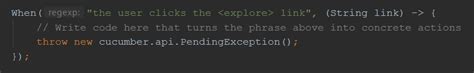 intellij cucumber scenario outline undefined step