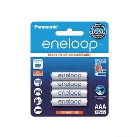Panasonic Eneloop Aaa 800mah Rechargeable Batteries 4 Cells Lazada Ph