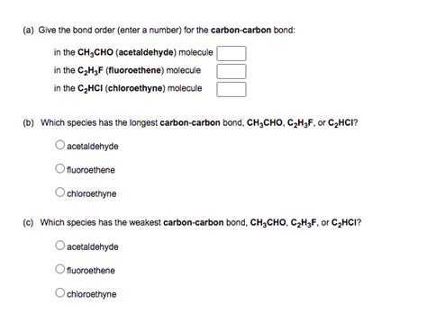 Solved Draw Lewis Structures For The Acetaldehyde Molecule