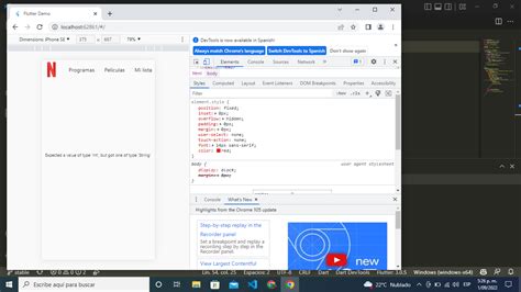 flutter expected a value of type int but got one of type string