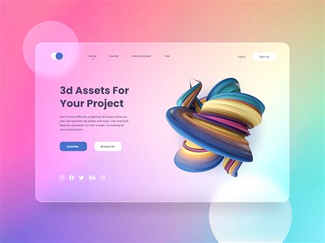 glassmorphism web ui design search by muzli