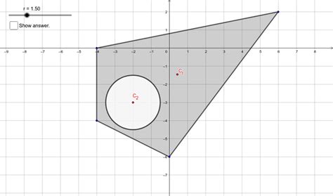 centroid by composite area shape with hole geogebra