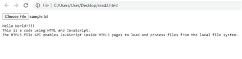 how to read a local text file using javascript geeksforgeeks