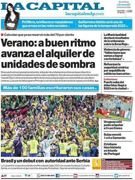 Periódico Diario La Capital Mar Del Plata Argentina Periódicos De