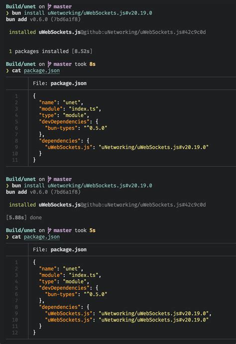 `bun install ` twice appends the same package to package json twice