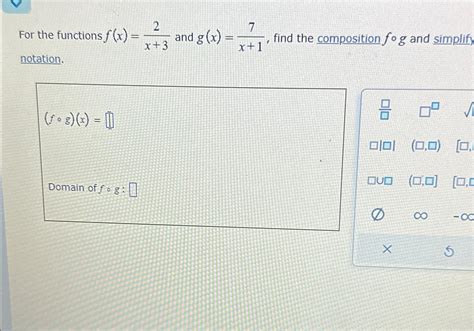 Solved For The Functions F X 2x 3 ﻿and G X 7x 1 ﻿find The