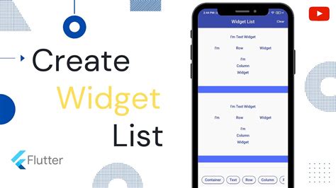 create widget list in flutter from scratch add update delete