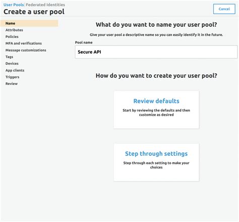 securing rest apis in amazon api gateway using amazon cognito user