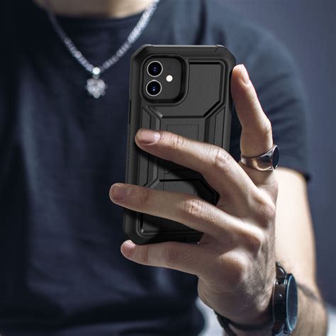 Ulak Iphone 12 Case With Screen Protector Built In Kickstand Iphone 12