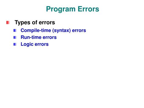 ppt java review 2 errors exceptions debugging powerpoint