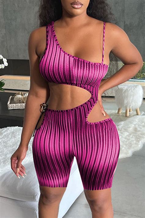 Wholesale Purple Fashion Sexy Print Hollowed Out Backless Spaghetti