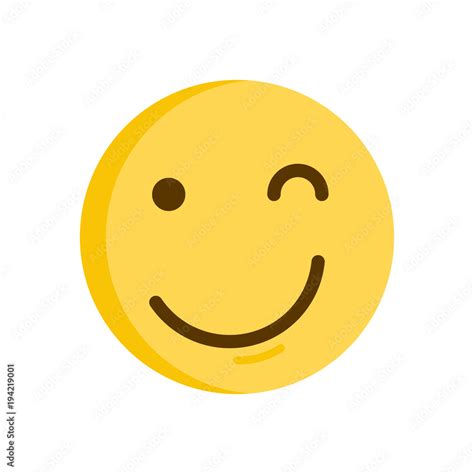 Wink Emoticon Emoji Smiley Vector Icon Stock Vektorgrafik Adobe Stock