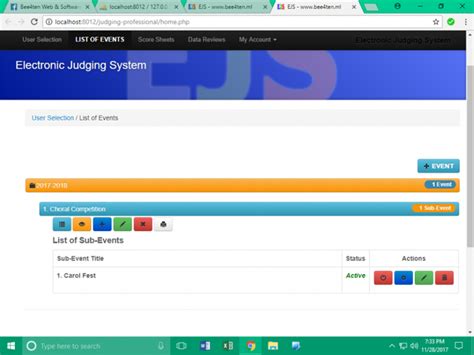 electronic judging system text poll project with free source code 2022
