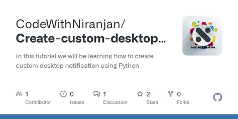 github codewithniranjan create custom desktop notifications using