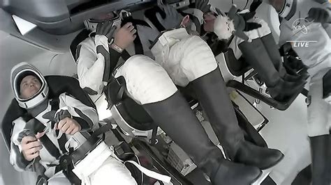 Spacex Crew Dragon Launch Takes Russian Cosmonaut Nasa Crewmates On
