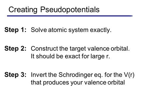 Norm Conserving Pseudopotentials And The Hartree Fock Method Eric