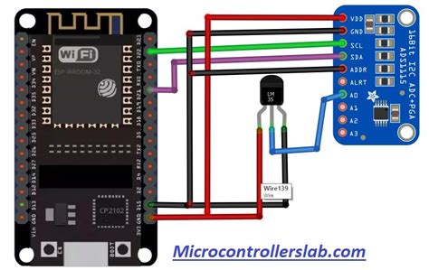 lm35 temperature sensor with esp32 web server arduino controller