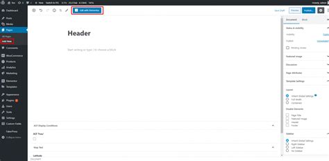 how to create a custom header layout with powerpack and elementor