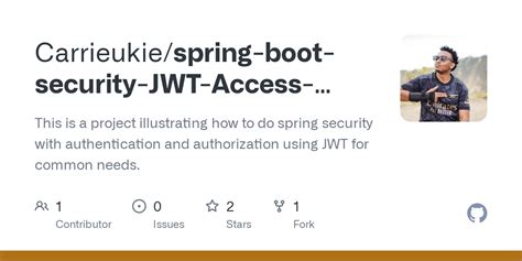 github carrieukie spring boot security jwt access and refresh tokens