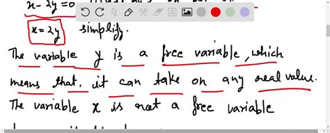 Solved Find A Parametric Representation Of The Solution Set Of The