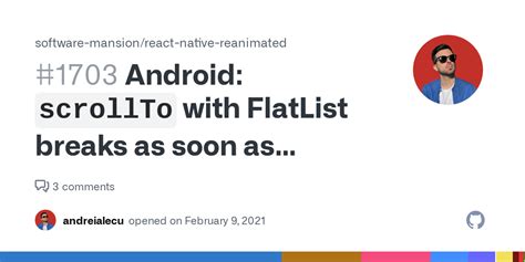 android `scrollto` with flatlist breaks as soon as refresh control is