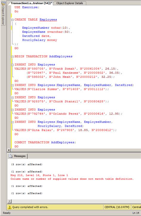 microsoft sql server lesson 30 transactions