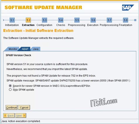 steps to upgrade sap support package stack using sum