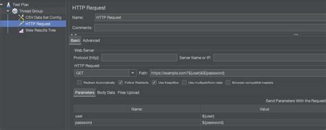 how to use csv data set to configure jmeter tests