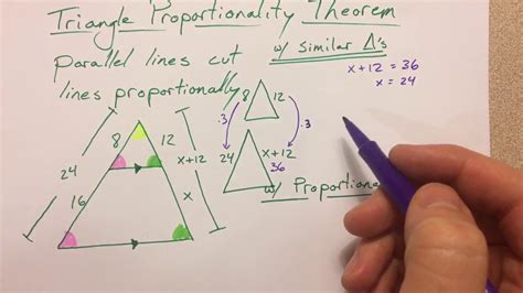 Triangle Proportionality Theorem Level 1 Youtube