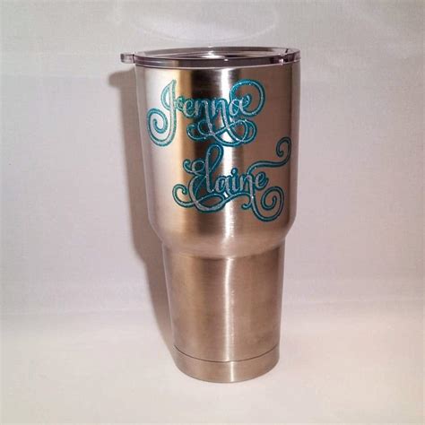 Yeti Monogram Decal Personalized Vinyl Decal Custom