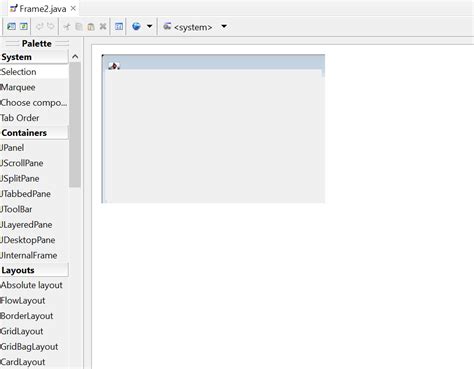 java eclipse windowbuilder not showing the whole jframe stack overflow