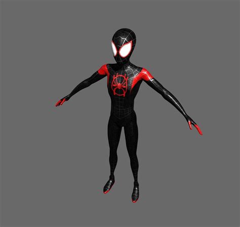 spiderman miles morales 3d model rigged cgtrader