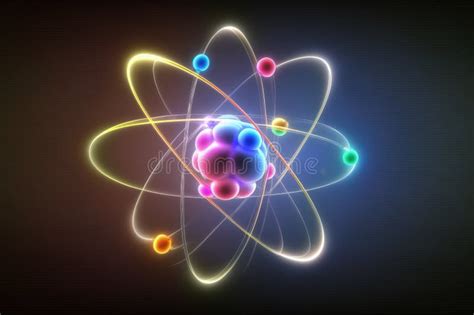 Atomic Nucleus Electrons Neutrons Protons Model Shows That An Atom Is