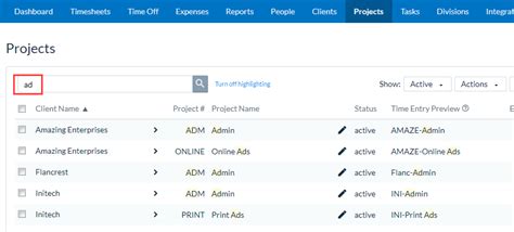 using the list view pages clicktime support
