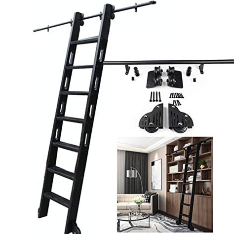Sliding Barn Door Kit Library Ladder Full Set Hardware Rolling Track